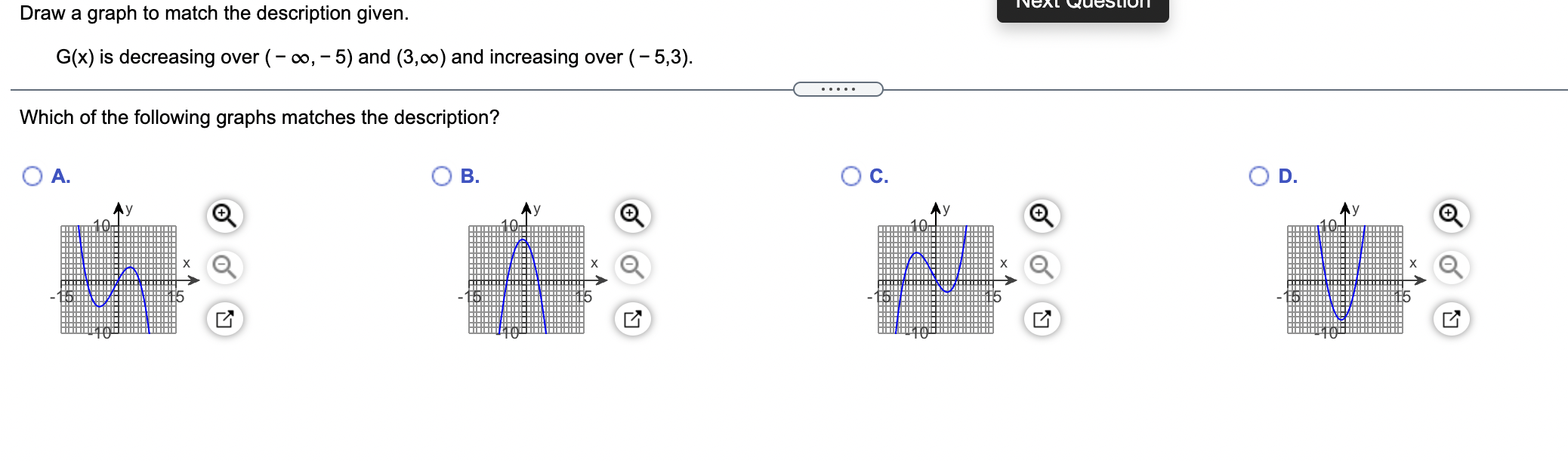 Solved Draw a graph to match the description given. f(x) is | Chegg.com