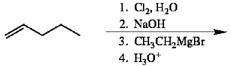 Solved 1. Cl2,H2O 2. NaOH 3. CH3CH2MgBr 4. H3O+ | Chegg.com