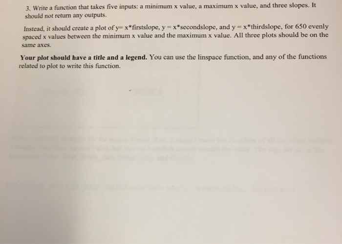Solved 3. write a function that takes five inputs: a minimum | Chegg.com