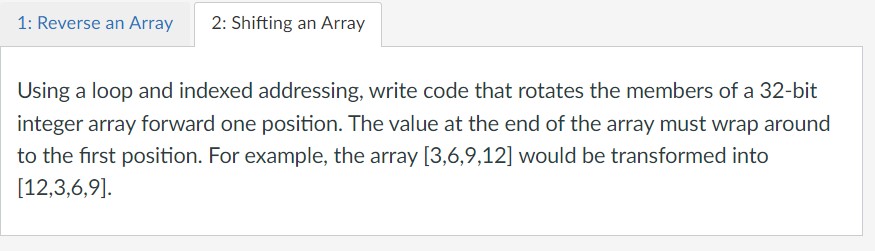 Solved INCLUDE Irvine32.inc.dataarray1 DWORD 9, 6, 3, 12 ; | Chegg.com