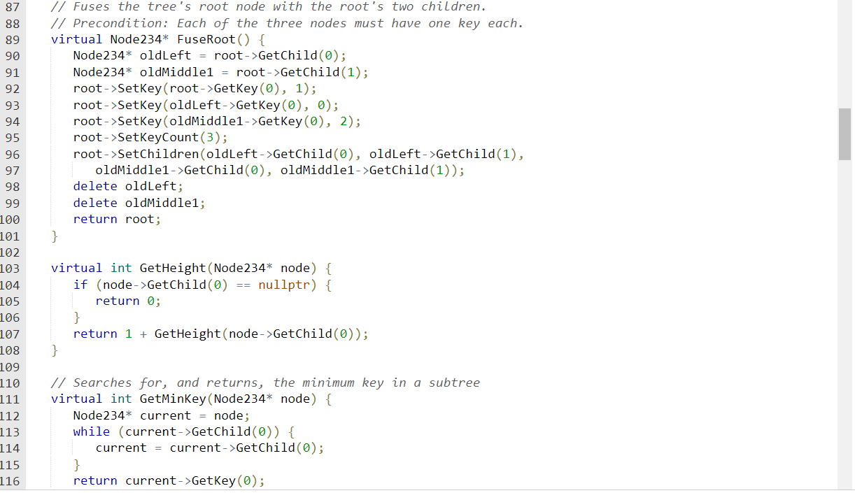 Solved In this lab, the Tree234 class is extended to support | Chegg.com