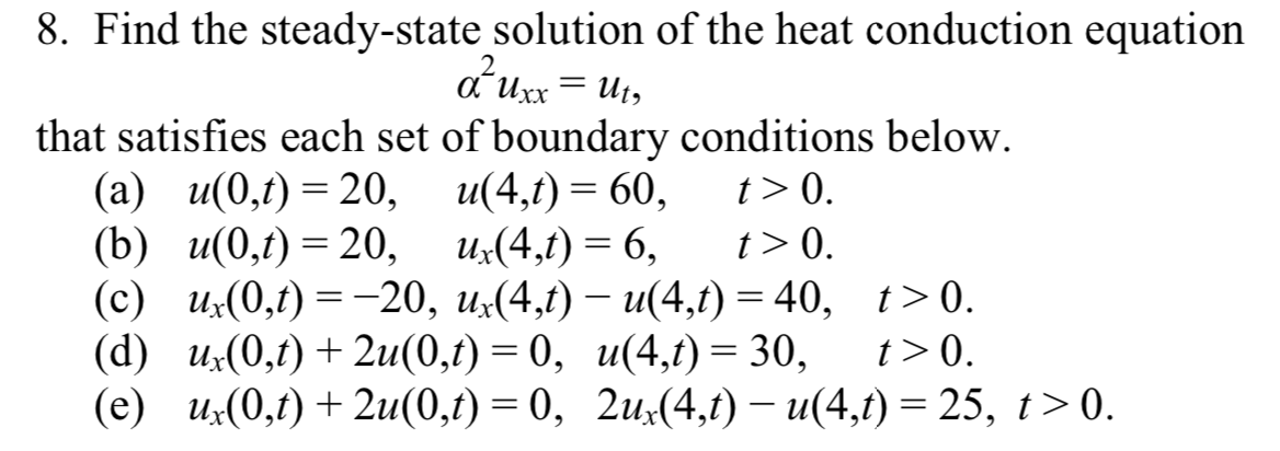 Solved 8. Find the steady-state solution of the heat | Chegg.com
