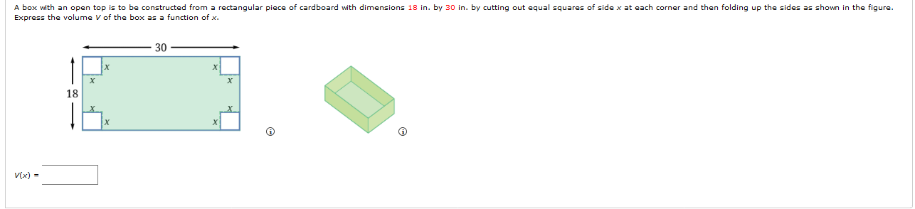 Solved A box with an open top is to be constructed from a | Chegg.com