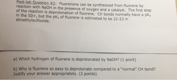 Solved Fluorenone can be synthesized from fluorene by | Chegg.com