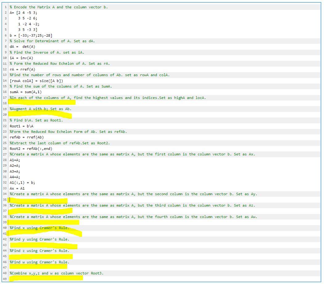 Solved Perform the following Matrix Operations for the | Chegg.com