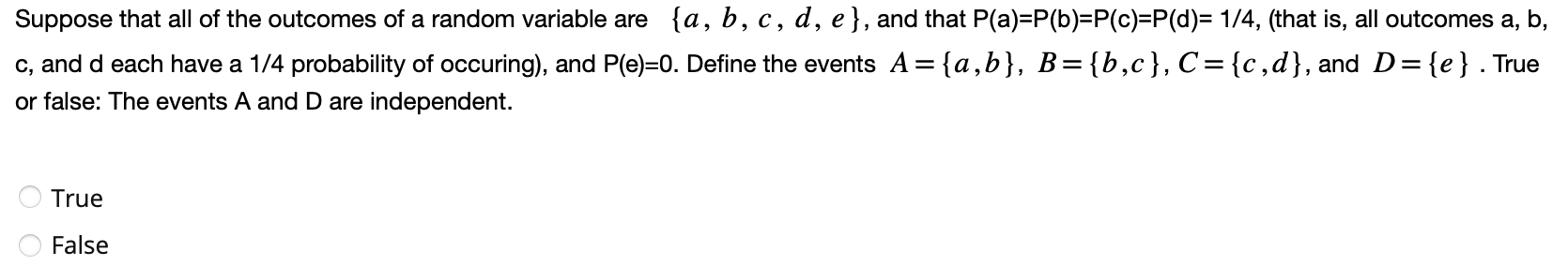 Solved Suppose that all of the outcomes of a random variable | Chegg.com