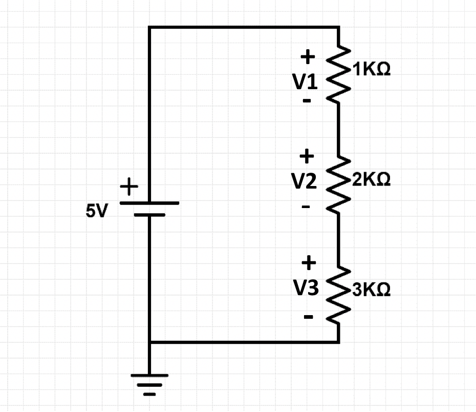 Solved Use the voltage divider equation to find, V1, V2, and | Chegg.com