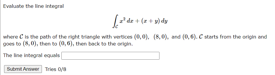 Solved Evaluate the line integral ∫Cx2dx+(x+y)dy where C is | Chegg.com