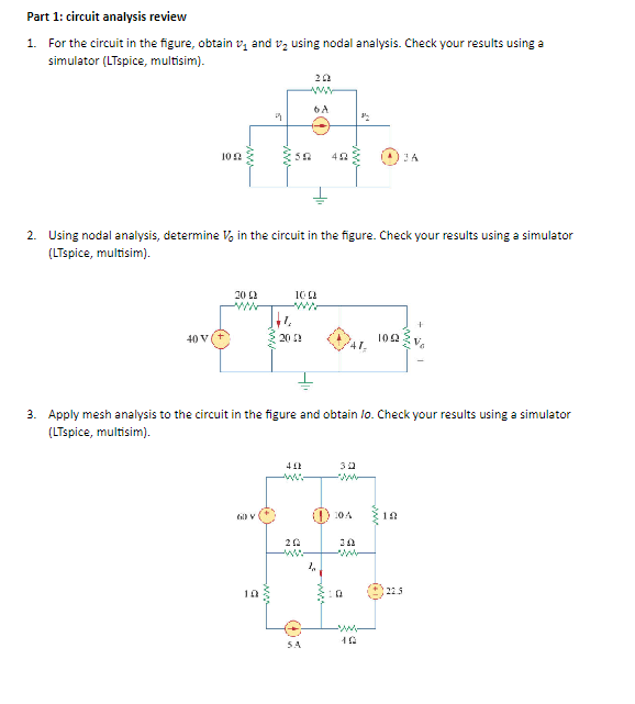Solved I am having problems with nodal and mesh circuit | Chegg.com