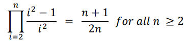 Solved ∏i=2ni2i2−1=2nn+1 for all n≥2 | Chegg.com