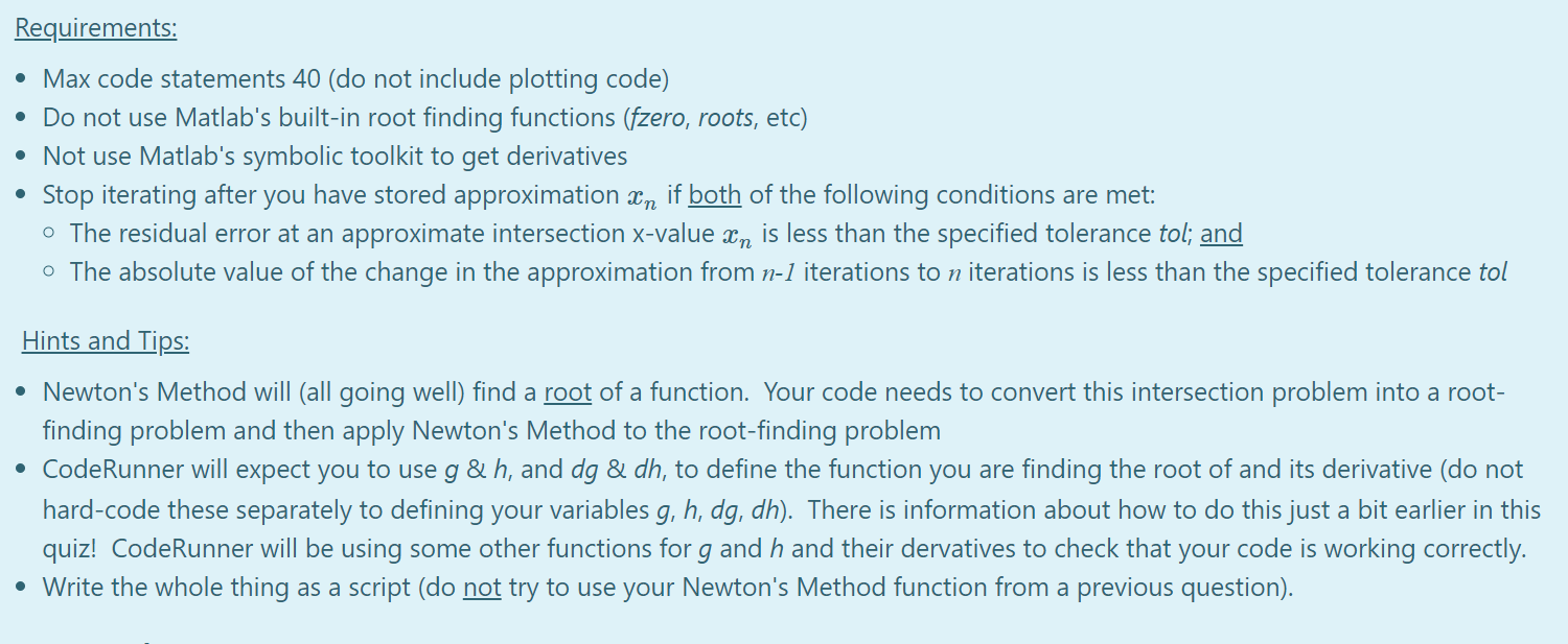 Solved Modify your Newton's method script code to find an | Chegg.com