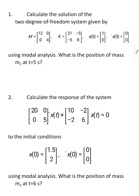 1. Calculate the solution of the | Chegg.com