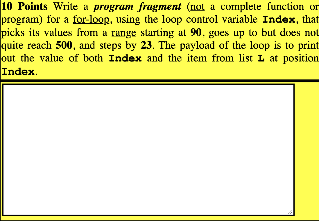 Solved 10 Points Write a program fragment (not a complete | Chegg.com Solved 10 Points Write a program fragment (not a complete | Chegg.com