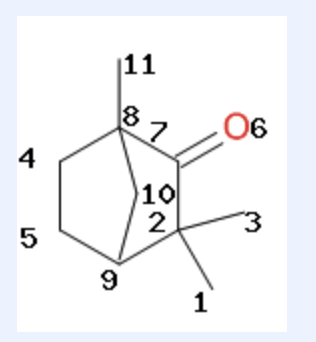 Solved The molecular structure of fenchone is represented | Chegg.com