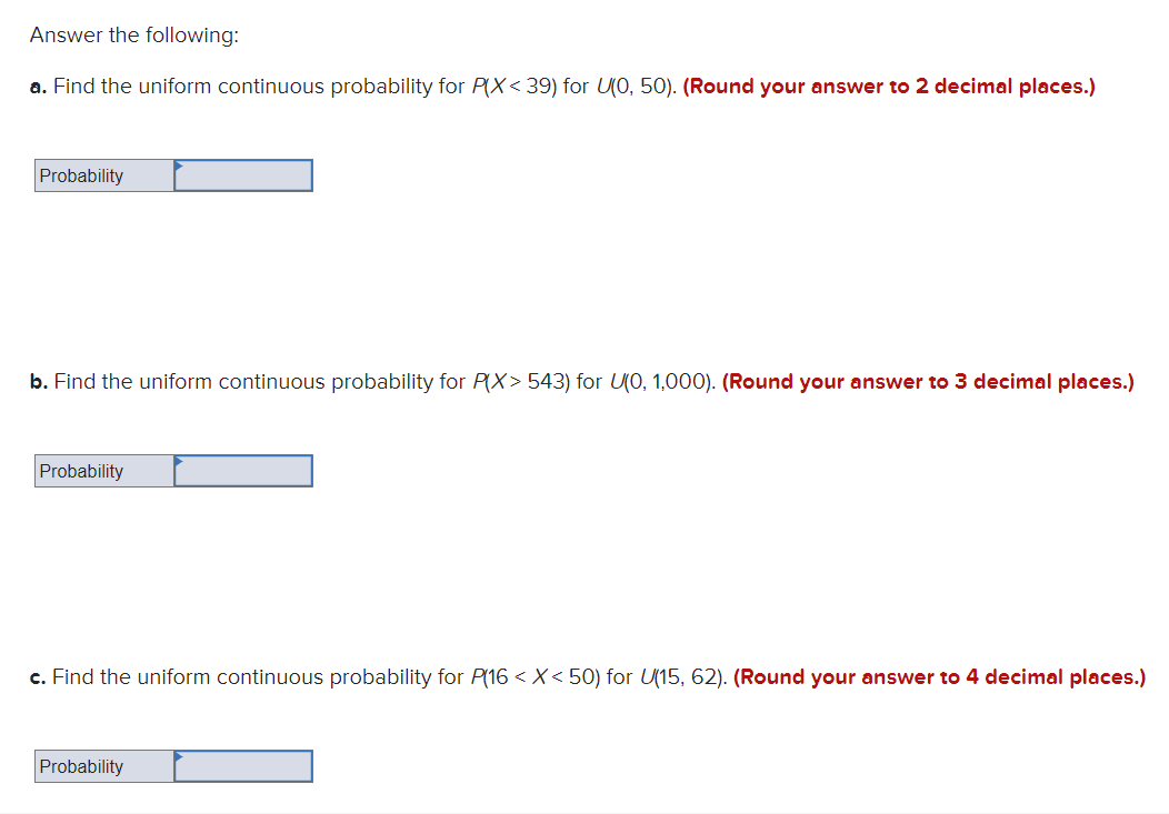 Solved Answer the following: a. Find the uniform continuous | Chegg.com