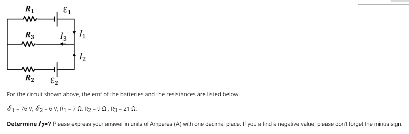 Solved R1 E1 R3 13 11 12 R2 E2 For the circuit shown above, | Chegg.com