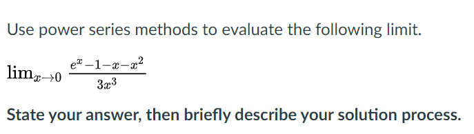 Solved Use power series methods to evaluate the following | Chegg.com