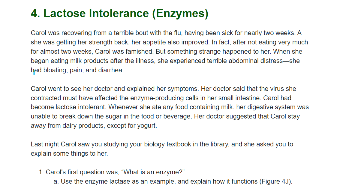 Solved b. What is the substrate for lactase? c. What are the | Chegg.com