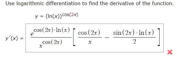 Solved Use logarithmic differentiation to find the | Chegg.com