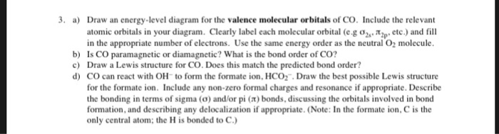 Solved 3. Draw an energy-level diagram for the valence | Chegg.com