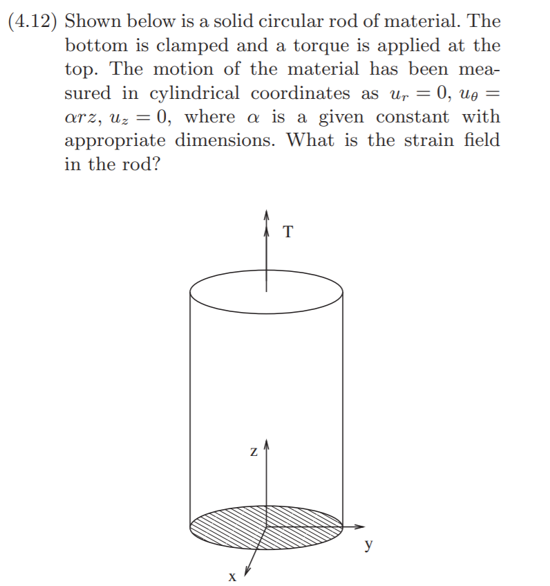Solved (4.12) Shown below is a solid circular rod of | Chegg.com