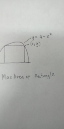 Solved -y= 4 x² Max Area of Rectangle | Chegg.com
