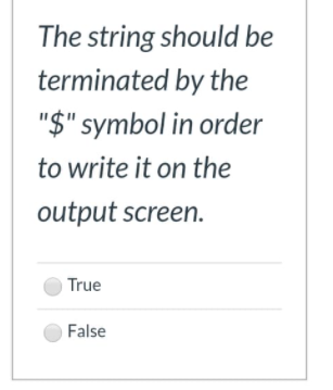 Solved The string should be terminated by the "$" symbol in | Chegg.com