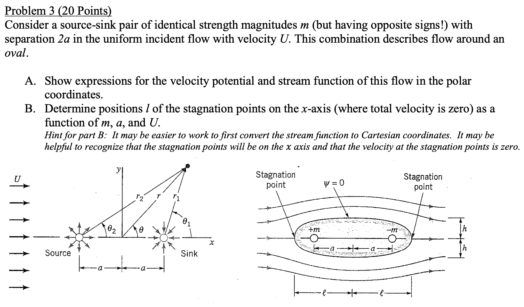Solved a Problem 3 (20 Points) Consider a source-sink pair | Chegg.com