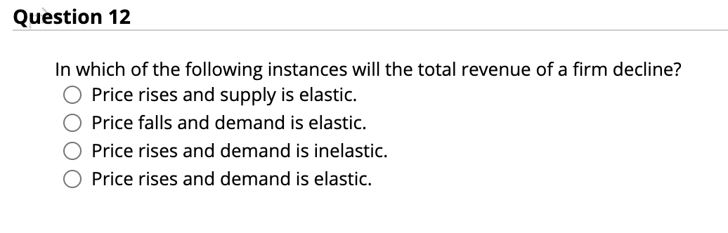 Solved Question 12 In which of the following instances will | Chegg.com