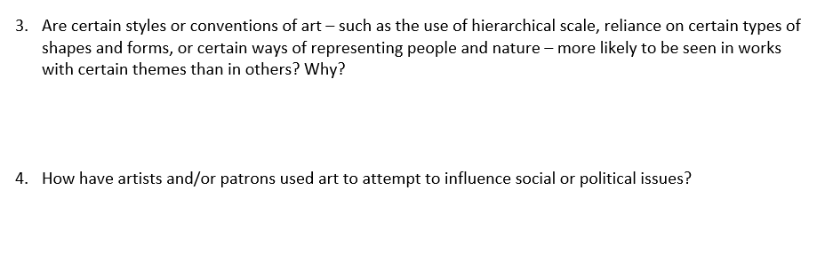 Solved 3. Are certain styles or conventions of art - such as | Chegg.com