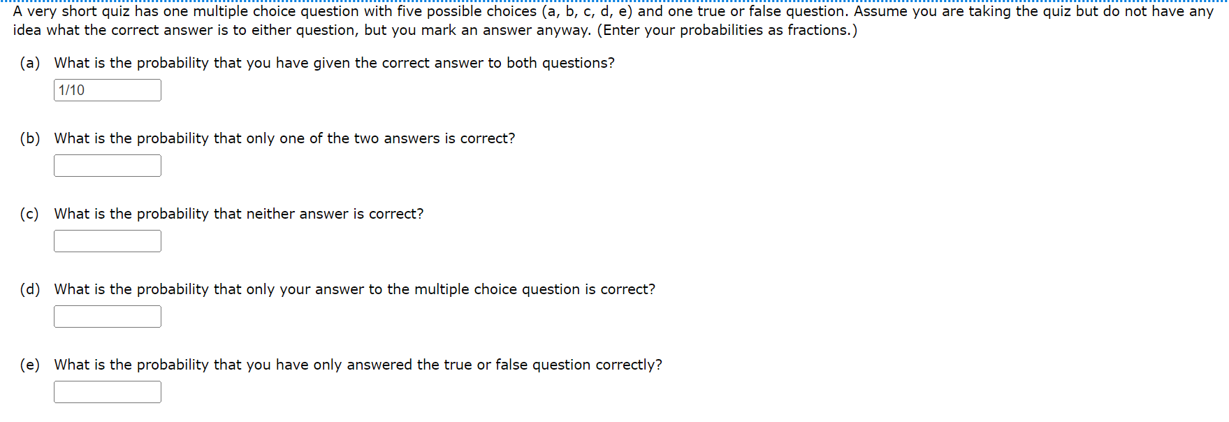 Solved A very short quiz has one multiple choice question | Chegg.com