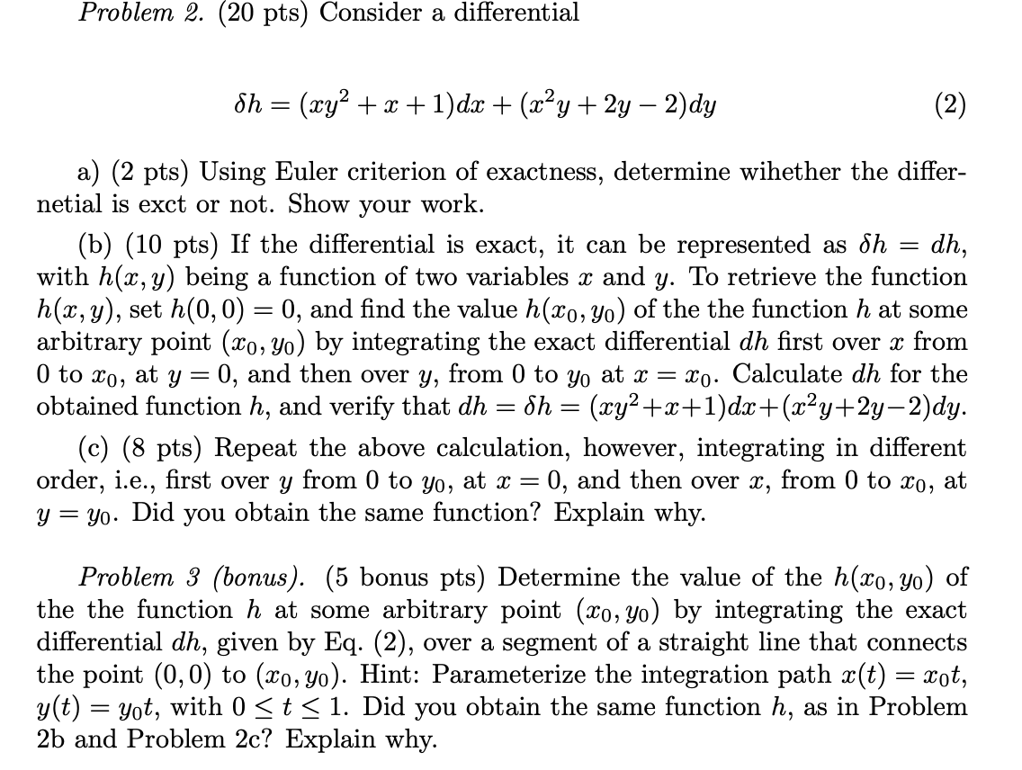 Solved Problem 2. (20 pts) Consider a differential | Chegg.com