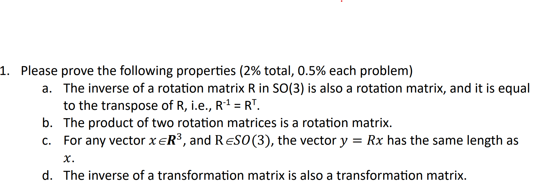 Solved Please prove the following properties ( 2% total, | Chegg.com