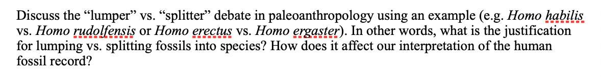 Solved Discuss the “lumper” vs. “splitter” debate in | Chegg.com