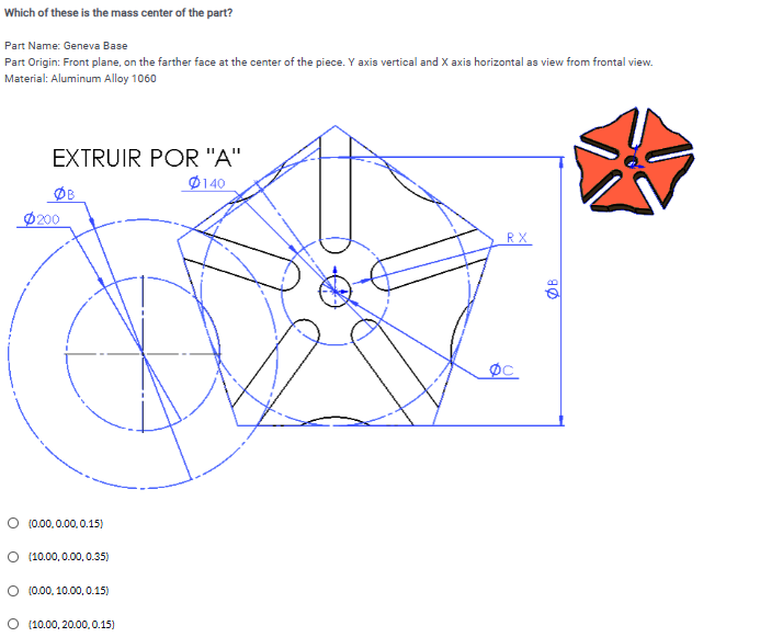 Solved Part Origin: Front plane, on the farther face at the | Chegg.com