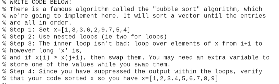Solved % WRITE CODE BELOW: % There is a famous algorithm | Chegg.com