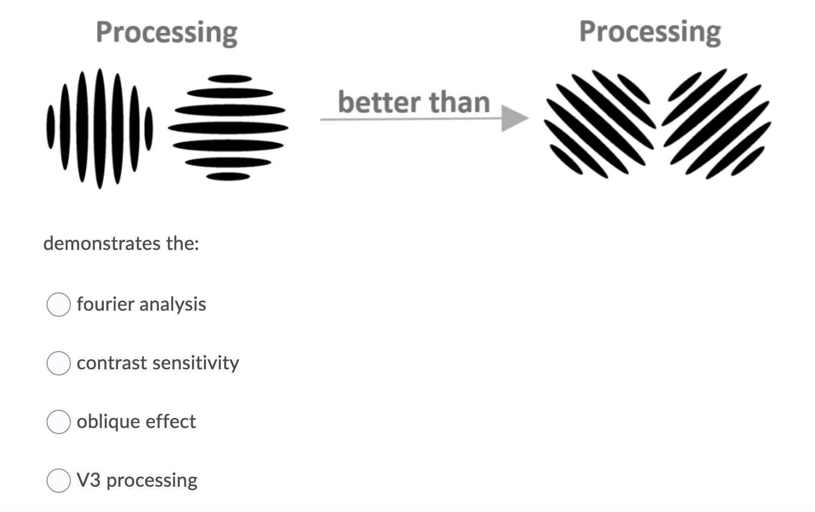 Solved Processing Processing better than demonstrates the: | Chegg.com