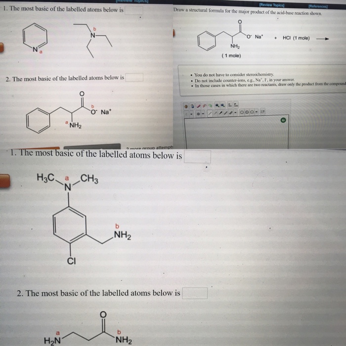 Solved Please chose the most basic of the labeled atoms | Chegg.com