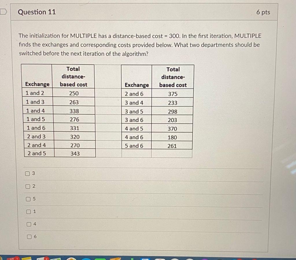 Solved Question 11 6 pts The initialization for MULTIPLE has | Chegg.com