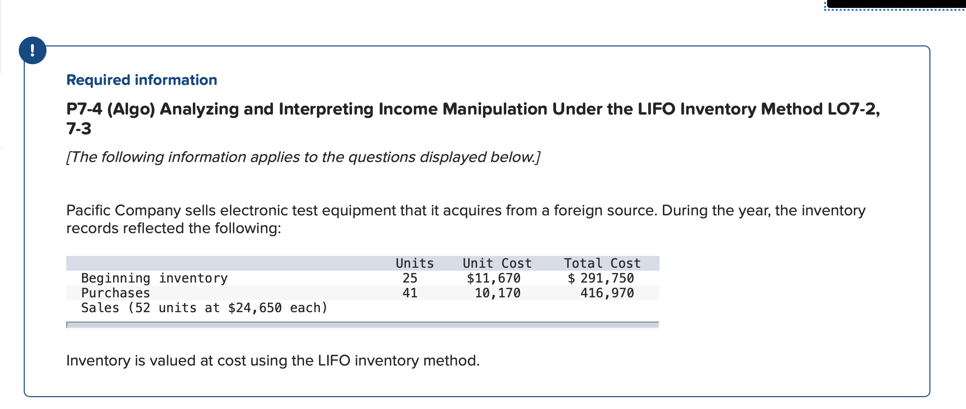 ! Required information P7-4 (Algo) Analyzing and | Chegg.com