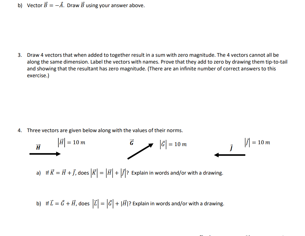 Solved 1. Use the vectors drawn below to perform the | Chegg.com