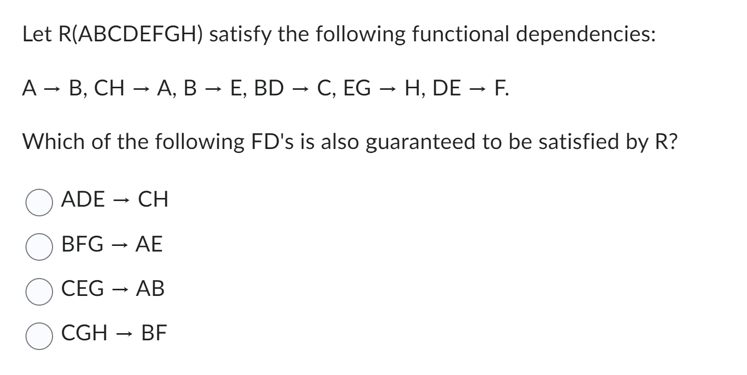 Solved Let R(ABCDEFGH) ﻿satisfy the following functional | Chegg.com