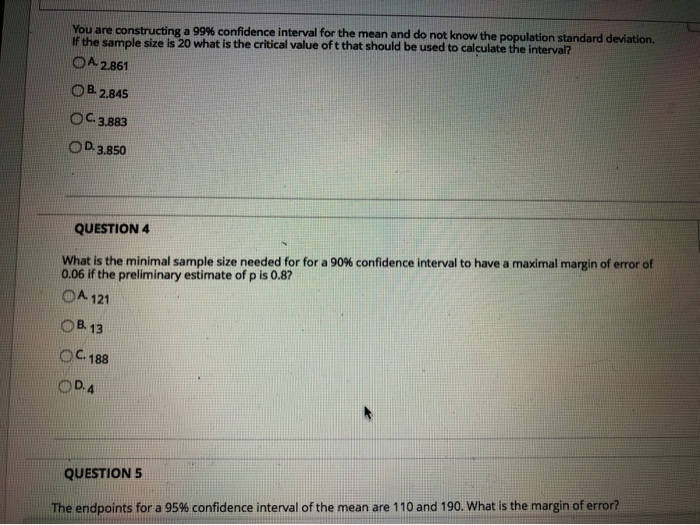 Solved You are constructing a 99% confidence interval for | Chegg.com