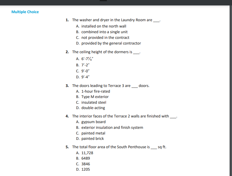 Multifamily Dwelling-Plans 6. CHAPTER Trade | Chegg.com