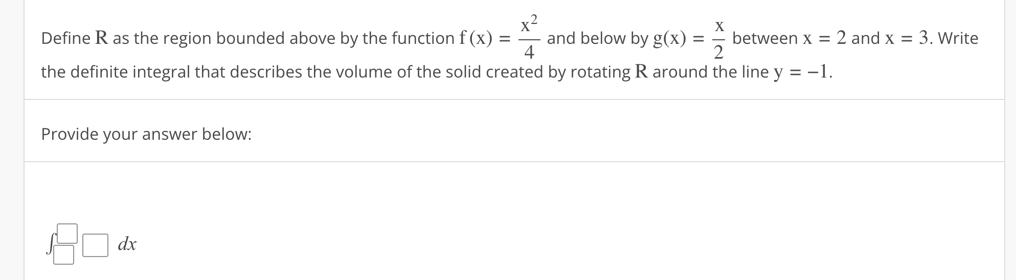 Solved Define R as the region bounded above by the function | Chegg.com