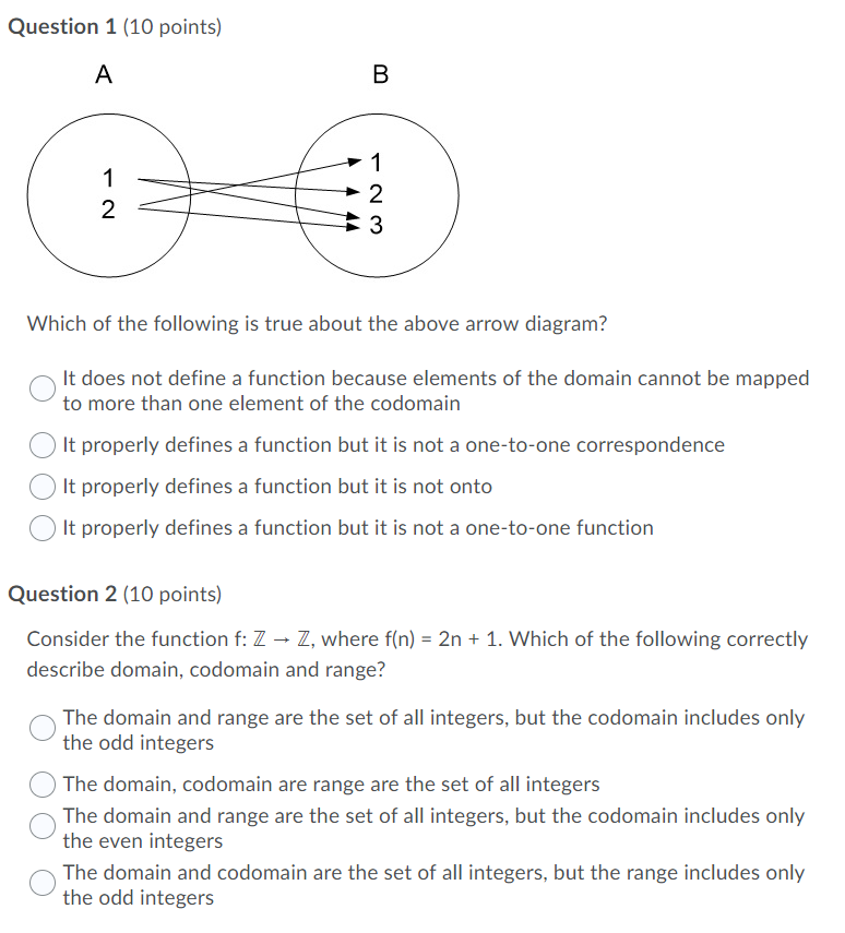 Solved Question 1 (10 points) A B 1 2 2 3 Which of the | Chegg.com