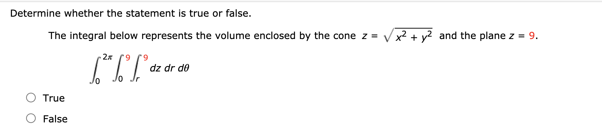 Solved Determine Whether The Statement Is True Or False The