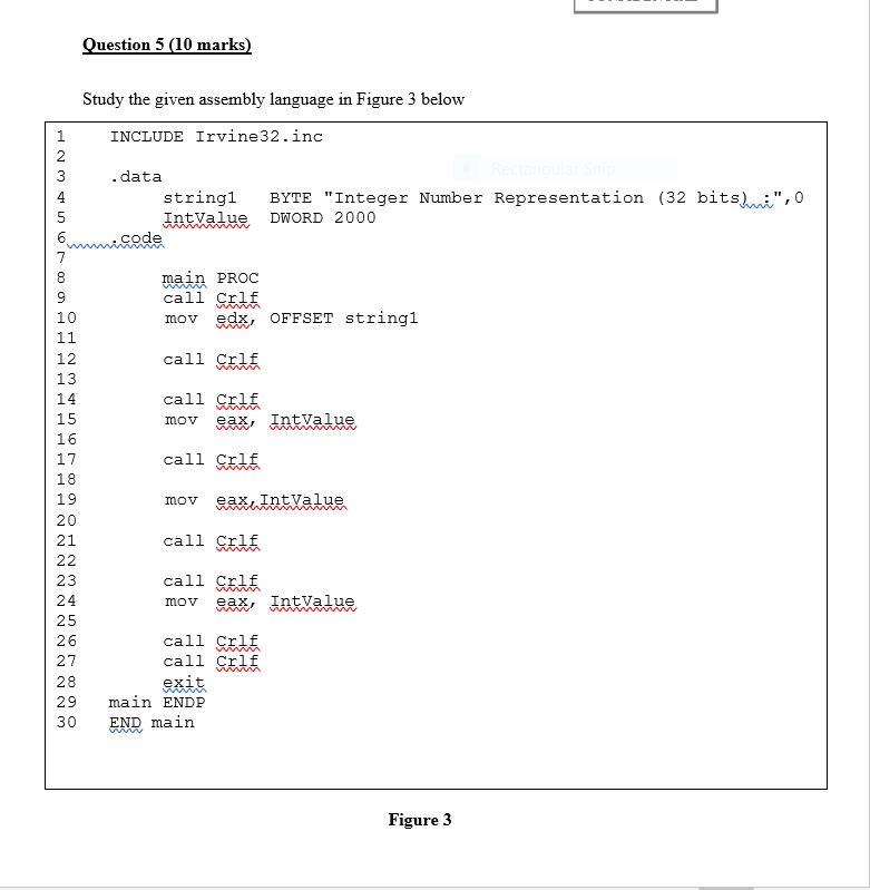 Question 5 (10 marks) Study the given assembly | Chegg.com Question 5 (10 marks) Study the given assembly | Chegg.com