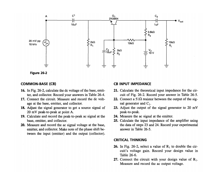 CC and CB Amplifiers An emitter follower or | Chegg.com