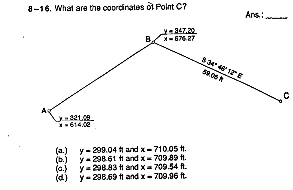 Solved 8-16. What are the coordinates of. Point C? y=347.20 | Chegg.com